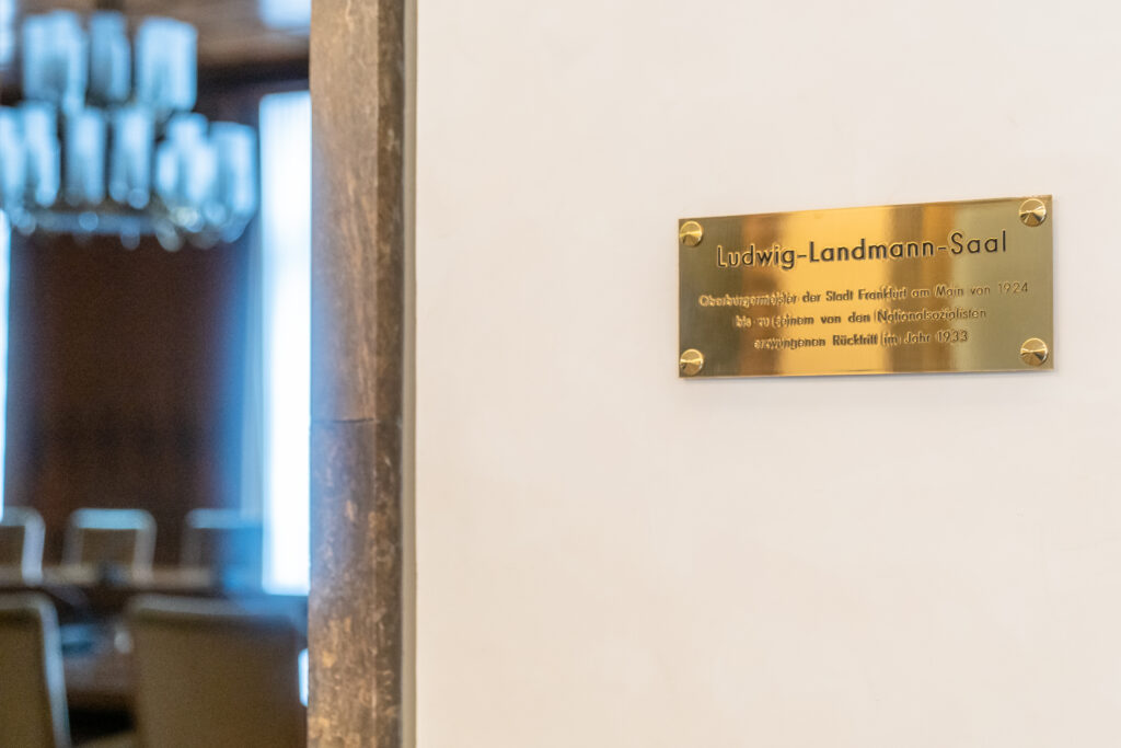 Stadt Frankfurt erinnert an Ludwig Landmann - Rhein Main Verlag
