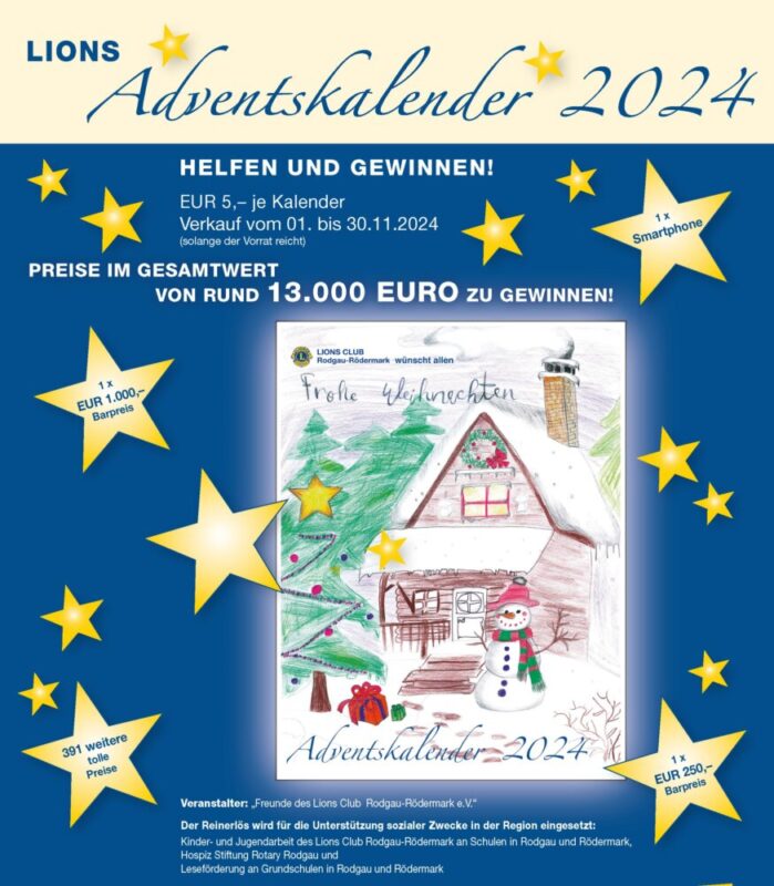 Verkauf des Adventskalenders des Lions Club Rodgau-Rödermark gestartet - Rhein Main Verlag
